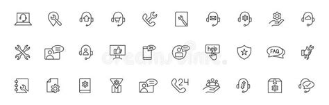 Customer Service Icon Set Containing Customer Satisfied Assistance Experience Feedback