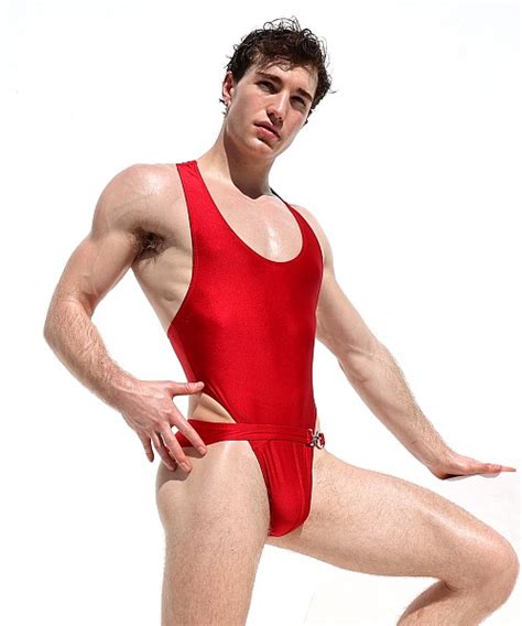 Rufskin Basile Clasp Waist Swim Bodysuit Red Sw7106 At International Jock