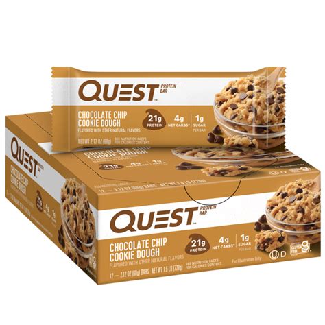 Chocolate Chip Cookie Dough Protein Bars Quest Nutrition