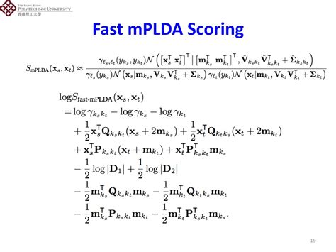 Ppt Fast Scoring For Mixture Of Plda In I Vectorplda Speaker