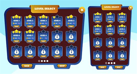 Levels Selection Game Ui Behance