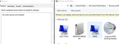 Windows 10 No Audio Devices Installed But Audio Devices Are