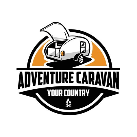 Adventure Caravan Emblem Logo Vector Template Isolated 11095066 Vector