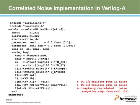 Ppt Correlated Noise Modeling And Simulation Colin Mcandrew Geoffrey