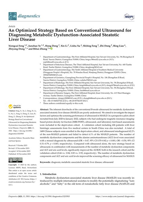 Pdf An Optimized Strategy Based On Conventional Ultrasound For
