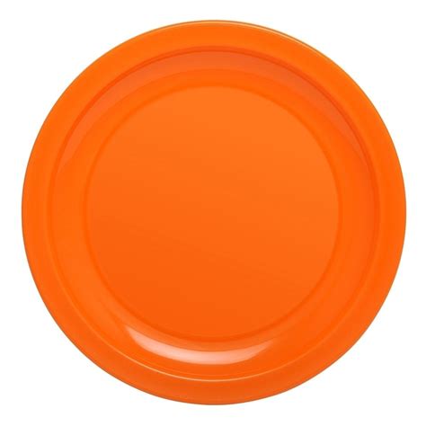 Orange Polycarbonate Narrow Rimmed 23cm Plate Crosbys