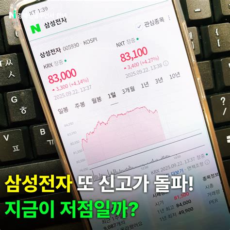 삼성전자 주가 또 신고가 경신 지금이 저점일까 네이버 블로그