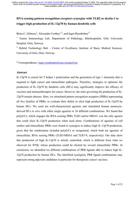 pdf rna sensing pattern recognition receptors synergize with tlr2 or