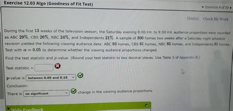Solved Exercise Algo Goodness Of Fit Test Question Chegg