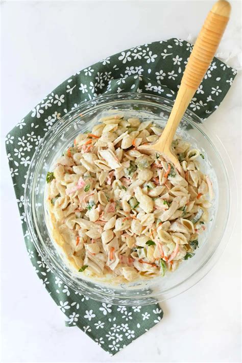 Crab Pasta Salad With Creamy Italian Dressing Savvy Saving Couple