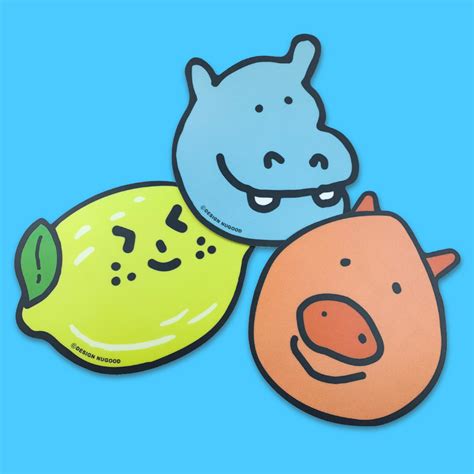 이빨두개 하마 마우스패드 디자인느긋