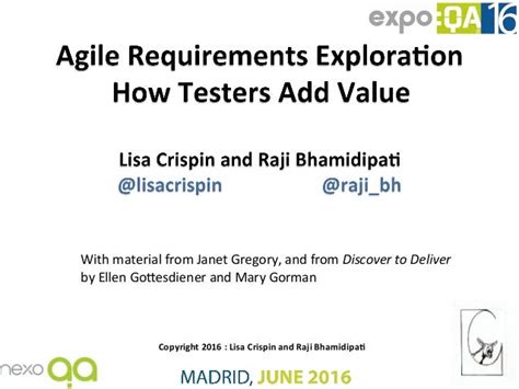 Agile Requirements Exploration How Testers Add Value