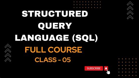 Structured Query Language Sql Class 05 By Visualpath Youtube