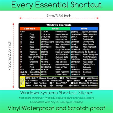 Windows 11 10 Shortcut Sticker Microsoft Windows Word