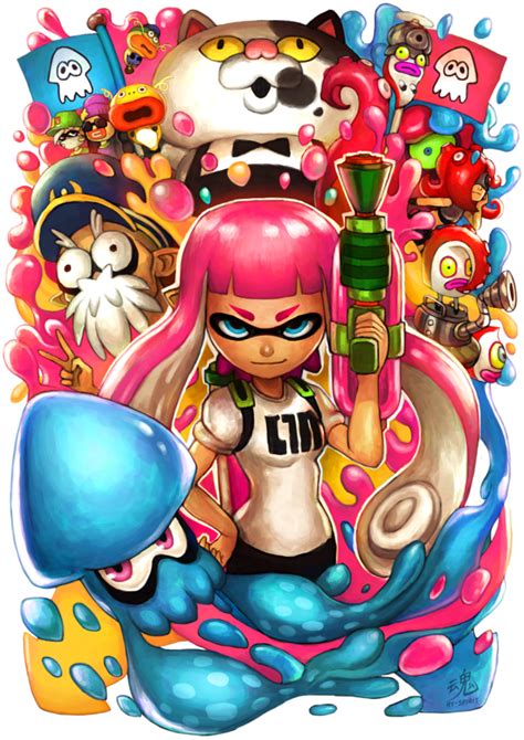 Inkling Player Character Inkling Girl Callie Marie Takozonesu And 7 More Splatoon And 1