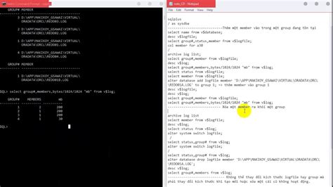 Demo Oracle Database Redo Logfile Management Youtube