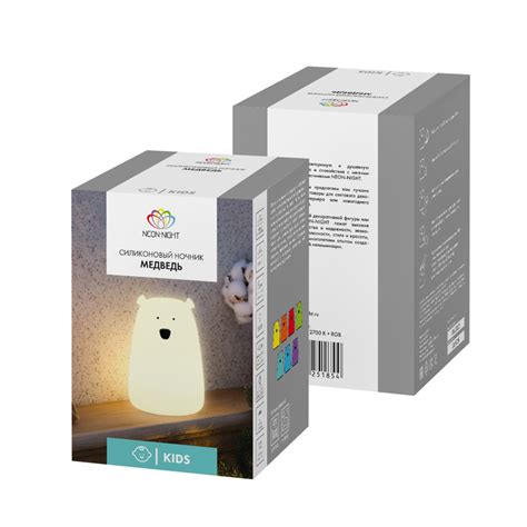 Силиконовый ночник Медведь Купить в Roboshop