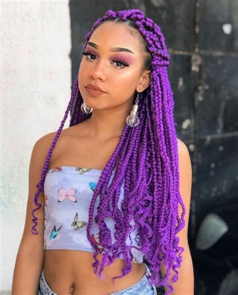 15 Pretty And Bold Box Braids Colors For Dark Skin Tones May The Ray