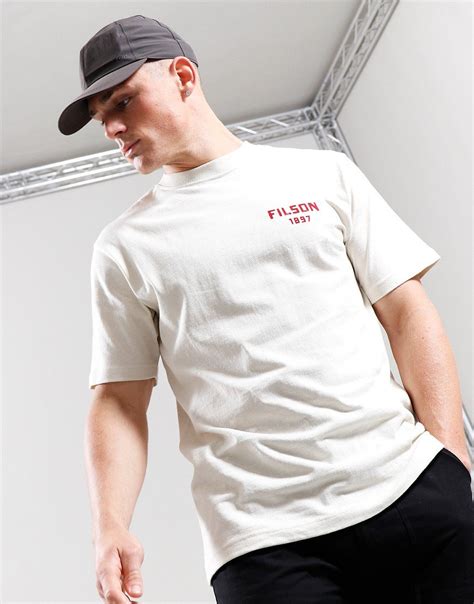 Filson Frontier Graphic T Shirt Silver Birchsavy Red Terraces Menswear