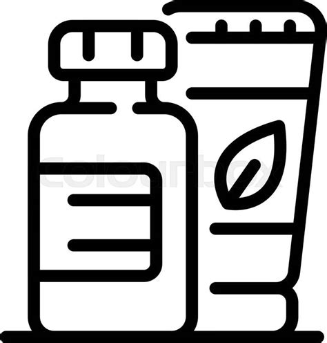 Massage Oil Icon Outline Massage Oil Vector Icon For Web De Colourbox