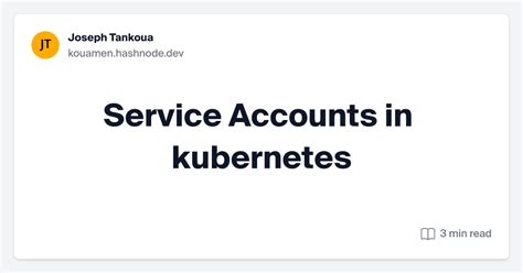 service accounts in kubernetes