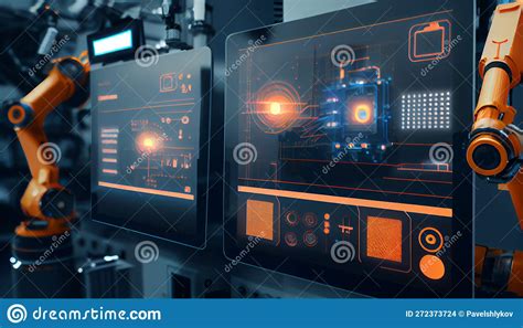 Universal Industrial Robotic Arm And Cnc Lathe Machine Stock Photo Image Of Machinery