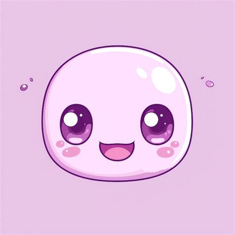 Cute Cartoon Blob With Big Eyes And A Happy Smile Premium Ai Generated Image