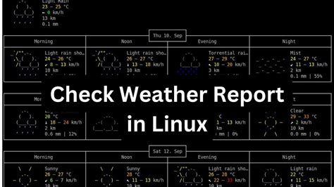 How To Check The Weather Report In Linuxlinux Linuxos Linuxsystem