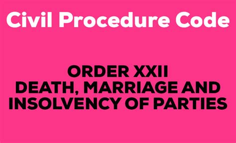 सीपीसी के तहत पक्षों की मृत्यु उनका विवाह और दिवाला Ipleaders