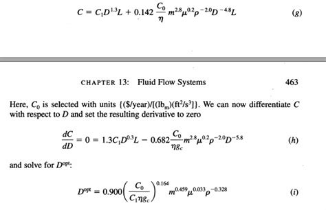 Solved Example 13 1 Optimal Pipe Diameter Example 2 8