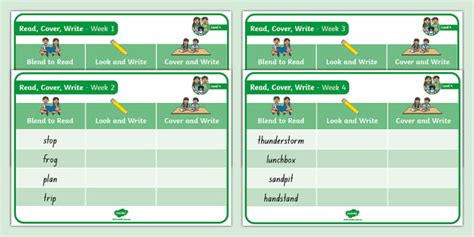 Level 4 Read Cover Write Activity Sheets Pack Twinkl
