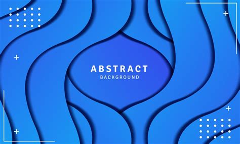Abstract Wavy Gradient Blue Background With Shadow Effect In Modern Style 14867762 Vector Art At