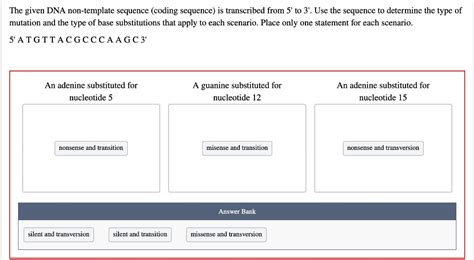 Solved The Given Dna Non Template Sequence Coding Sequence