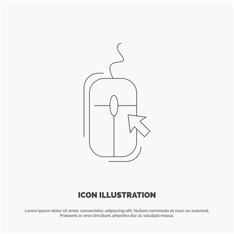 Mouse Click Internet Online Shopping Line Icon Vector Vector Art At Vecteezy