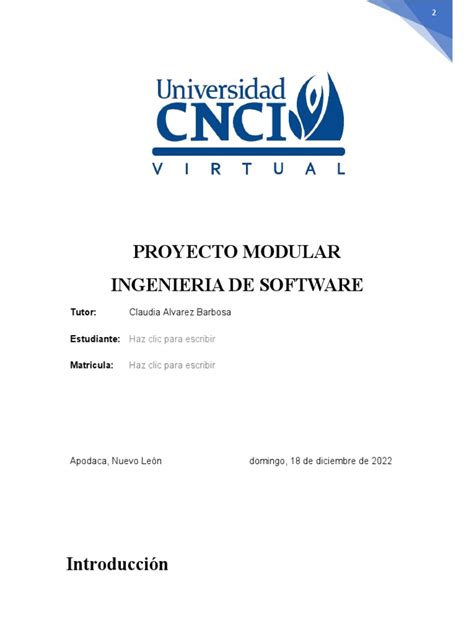 Proyecto Modular Ing Software Pdf Software Hardware De La