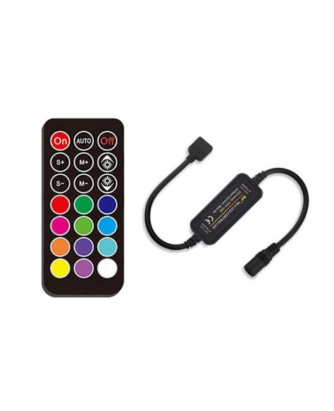 Mini Inline LED RGB Strip RF Controller With 21Keys Remote Control