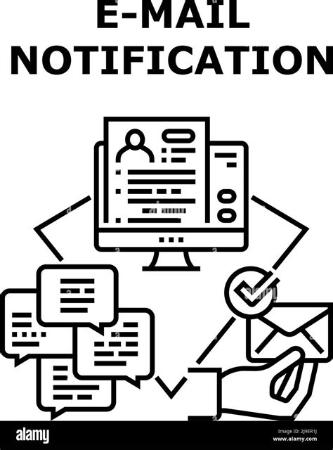 E Mail Notification Vector Concept Color Illustration Stock Vector Image And Art Alamy