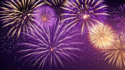Purple Firework Celebrate New Year Background Wallpapers Backdrop