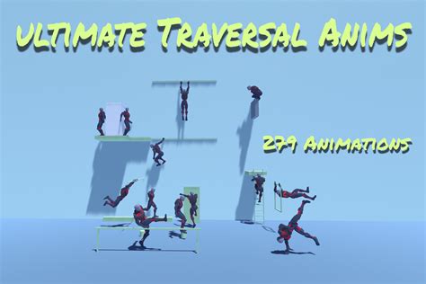 ultimate traversal anims 3d animations unity asset store