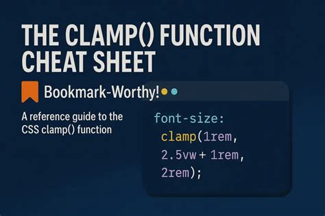 The Clamp Function Cheat Sheet Mcneece