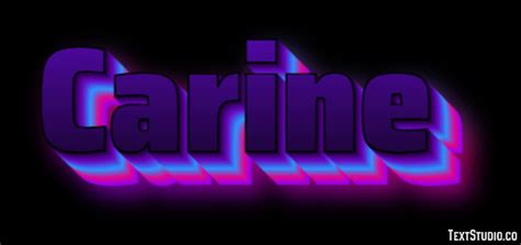 Carine Text Effect And Logo Design Name