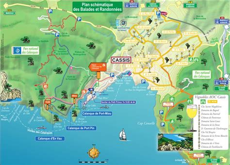 Calanque National Park Map Vacances à Vélo Train Touristique