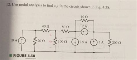 solved 12 use nodal analysis to find vp in the circuit