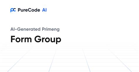 Build Great Primeng Form Group Components Faster Using Ai Tools