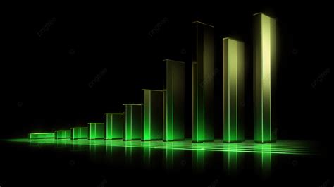 Gleaming Corporate Chart Against A Dark Backdrop 3d Render Background