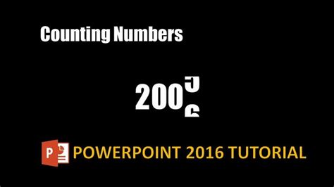 Scrolling Number Countdown Animation In Microsoft Powerpoint Tutorial