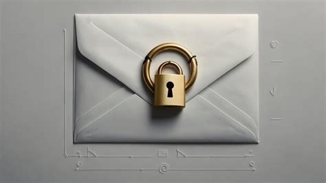 premium photo secure email communication lock symbol over envelope