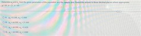 solved determine μx−and σx from the given parameters of the