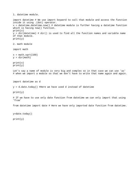 Module Python Codes Pdf