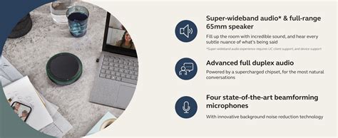 Jabra Speak2 75 Wireless Bluetooth Speakerphone With USB A Bluetooth Adapter 4 Noise Cancelling